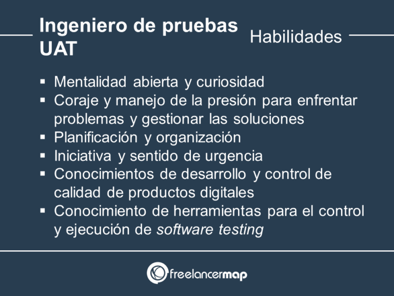 Ingeniero de pruebas UAT | Perfiles profesionales en TI