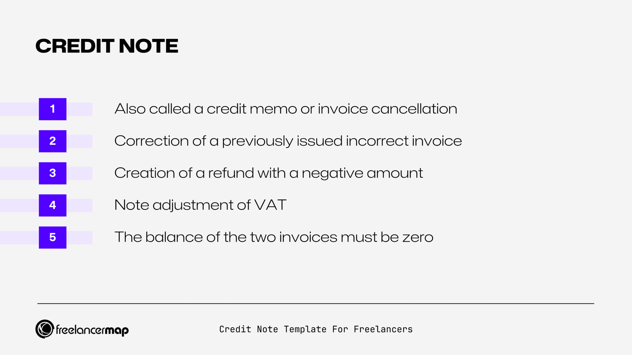 Credit Note Template For Freelancers [Freebie]